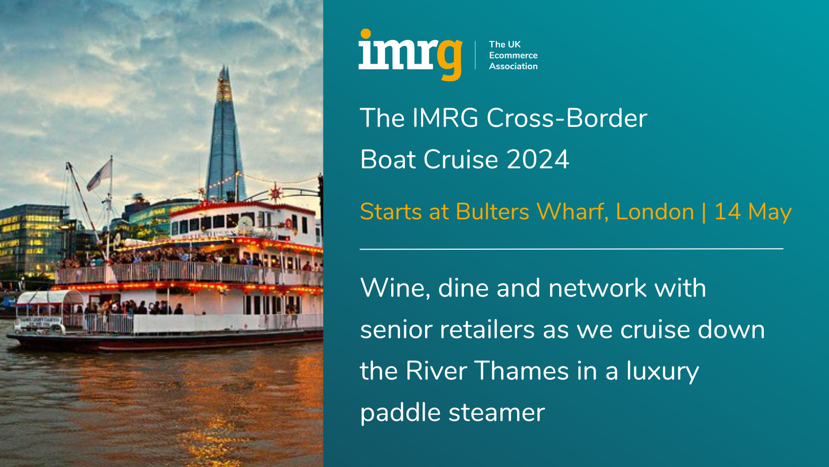 The IMRG Cross-Border Boat Cruise 2024 - IMRG